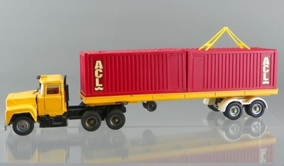 Vintage 1973 Corgi Major 1106 Diecast 1/43 Mack Container Truck Tractor ...