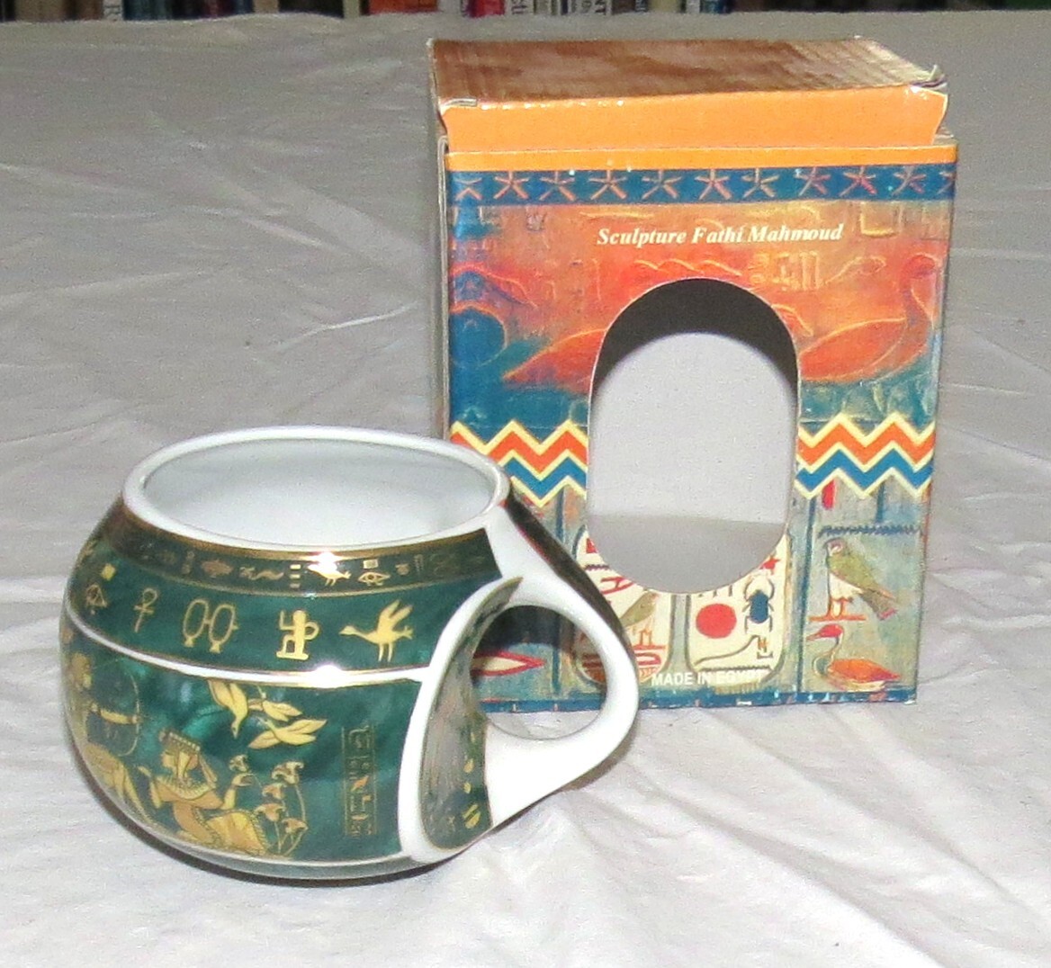 Fathi Mahmoud Egyptian Porcelain Mug Green - Mint in Box | eBay