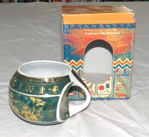 Fathi Mahmoud Egyptian Porcelain Mug Green - Mint in Box | eBay