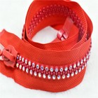 Rhinestone Zipper 60cm 2row Silver Gold Crystal AB Clothes Jacket Sew ...