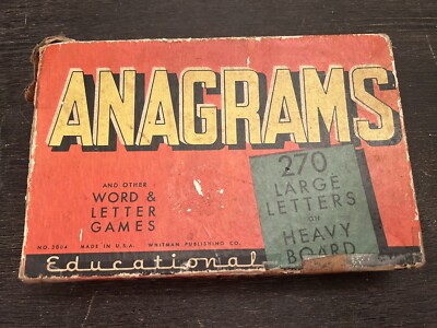 ANAGRAMS Classic Word Game 1934 Original Box w Instructions Whitman | eBay