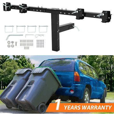 For 2" Dual Trash Can Hauler Garbage Can Towing Truck Trailer Hitch ...