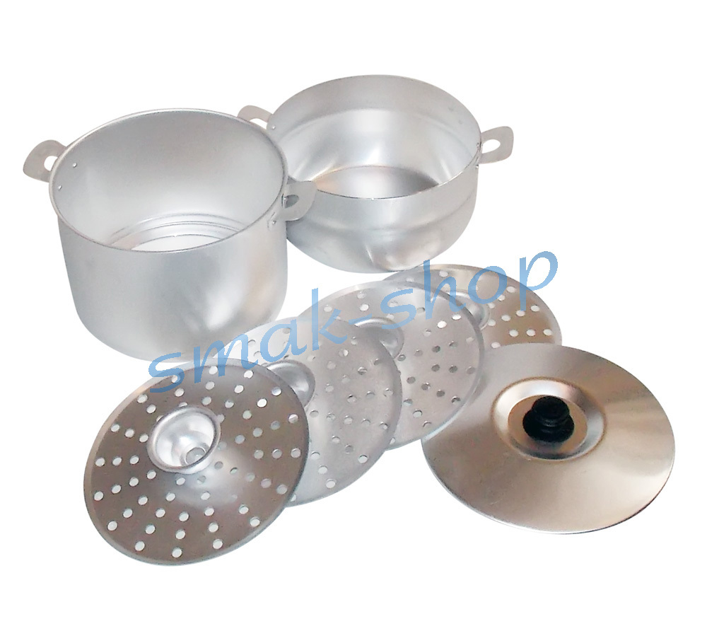 MANTOVARKA (6 L) 4-TIERED) COOKWARE UZBEK CUISINE / DUMPLING STEAMER ...