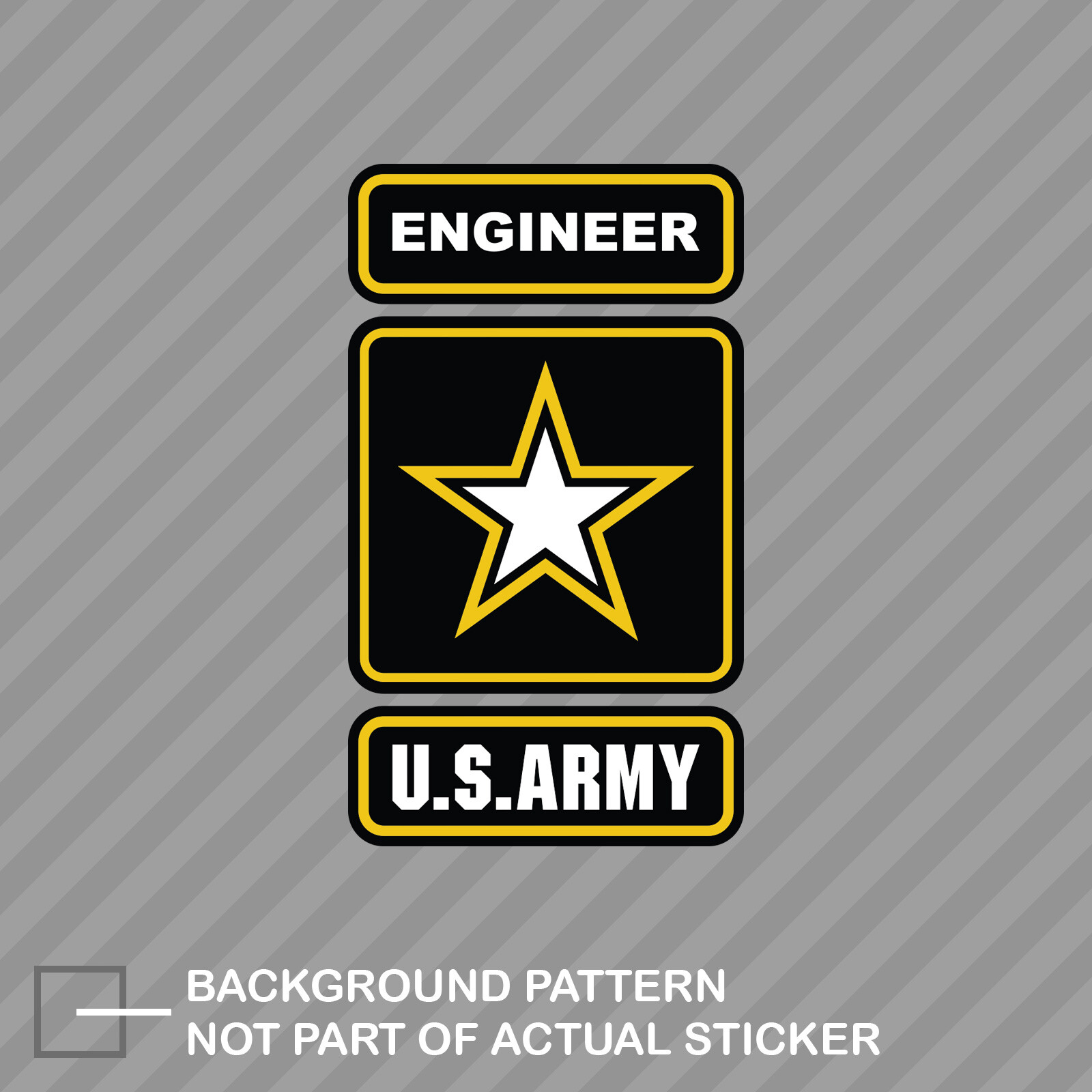 Army Engineer Sticker Decal Vinyl served vet veteran star | eBay