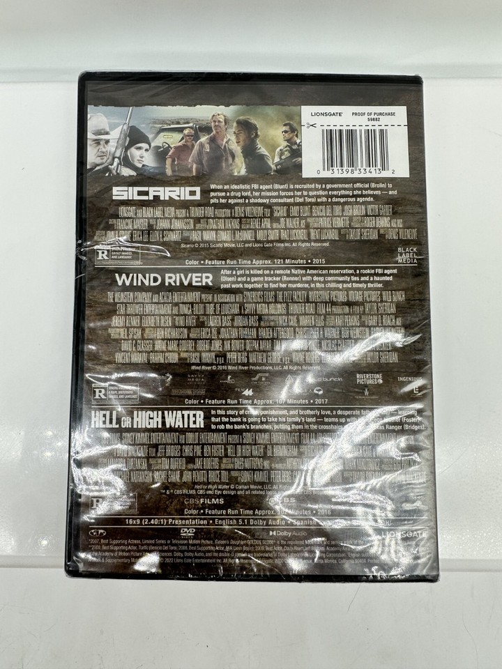 Sicario/Wind River/Hell Or High Water DVD American Frontier Trilogy ...