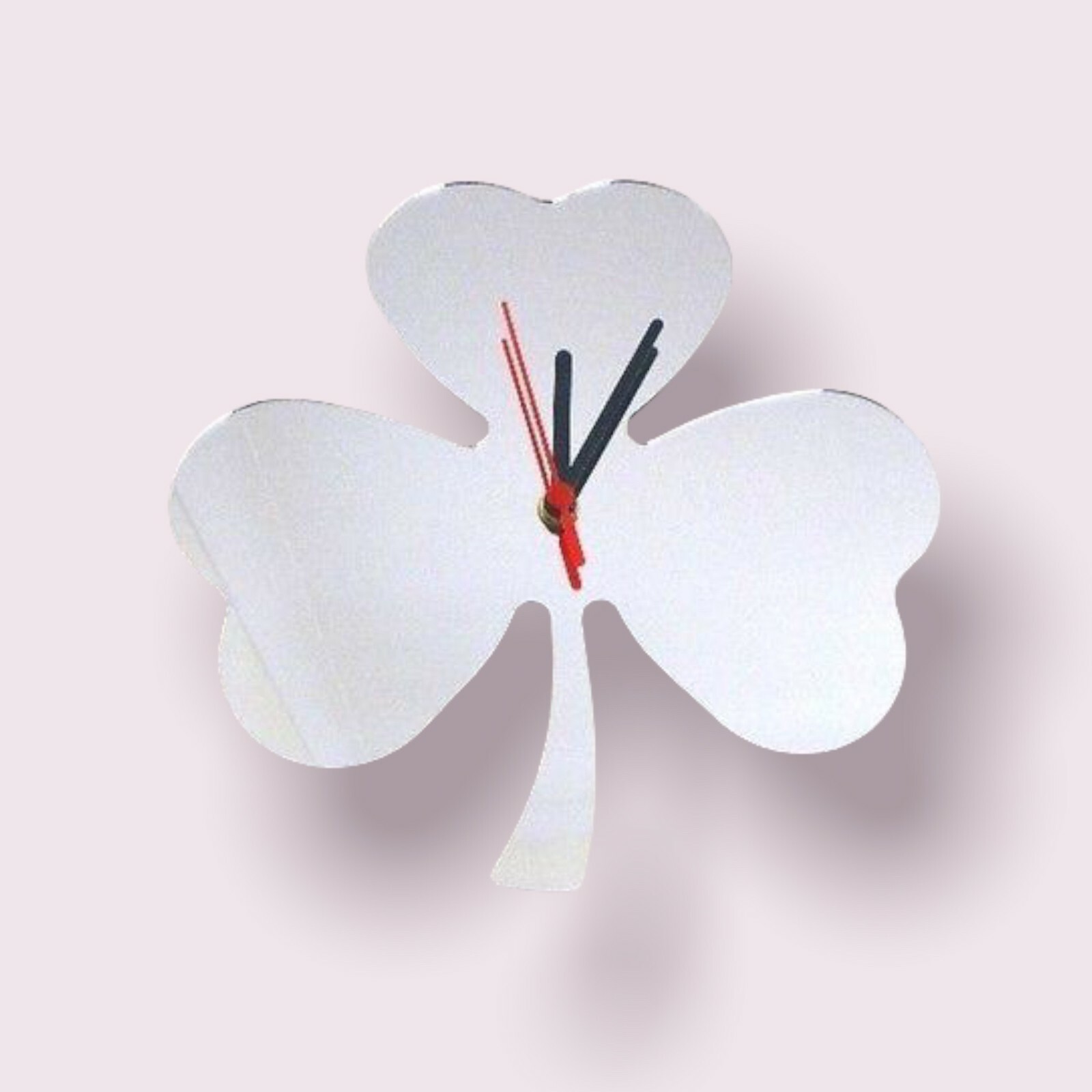 3 Leaf Clover Shaped Clocks - Colour Mirrors & Solid Colours Choices | eBay
