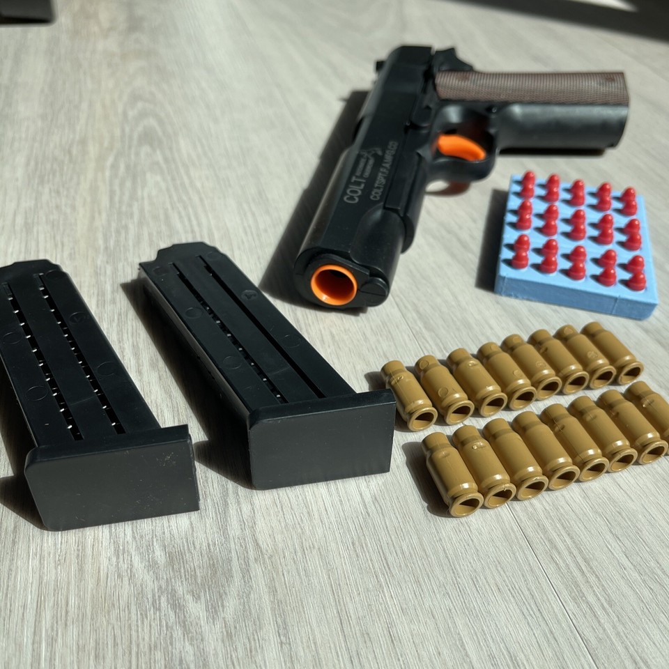 Realistic Toy Gun Colt 1911 Shell Ejecting EVA Foam Blaster Pistol 2 ...