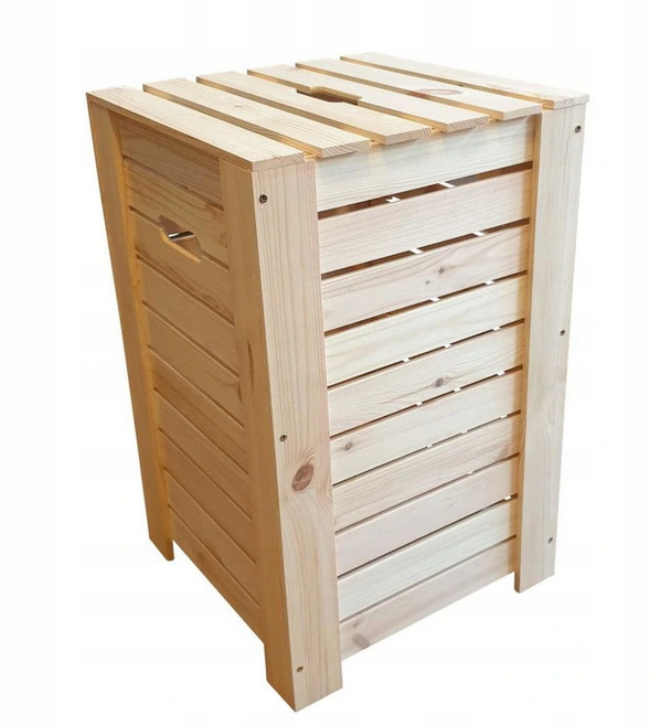 Large Dirty Clothes Wooden Baskets Laundry Box Towel Washcloth Bathroom ...