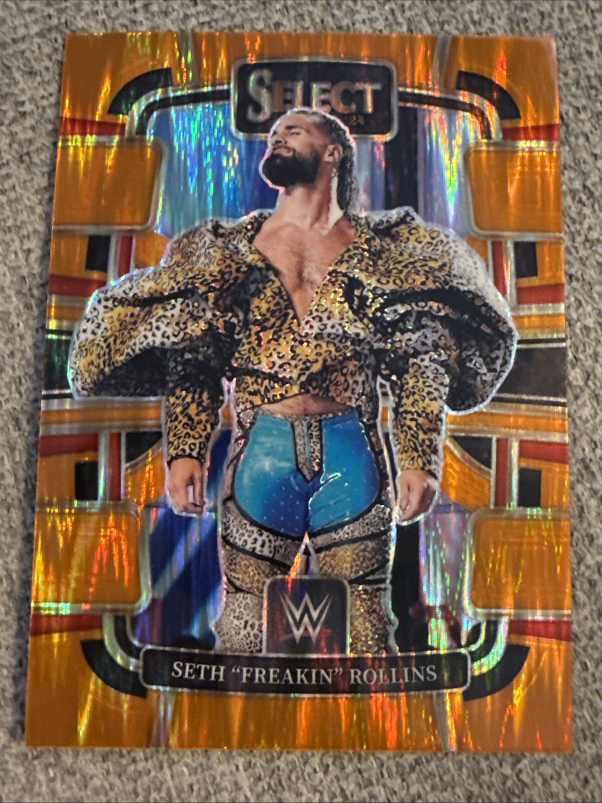 ORANGE FLASH PRIZM 2024 Panini Select WWE Wrestling Cards You Pick ...