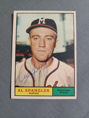 AL SPANGLER 1961 Topps # 73 autographed signed card BRAVES 61 PEN | eBay