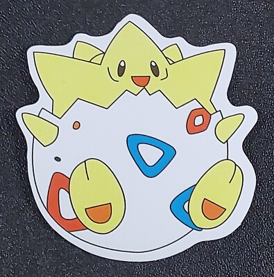 Togepi Pokemon Sticker Flat Matte (2"/3" Inch) Decorate Binder Laptop ...