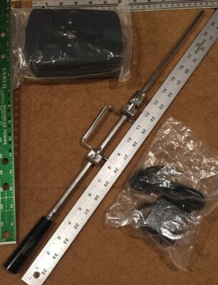 Rotisserie kit with motor, power source, spit, skewers, handle Model ...