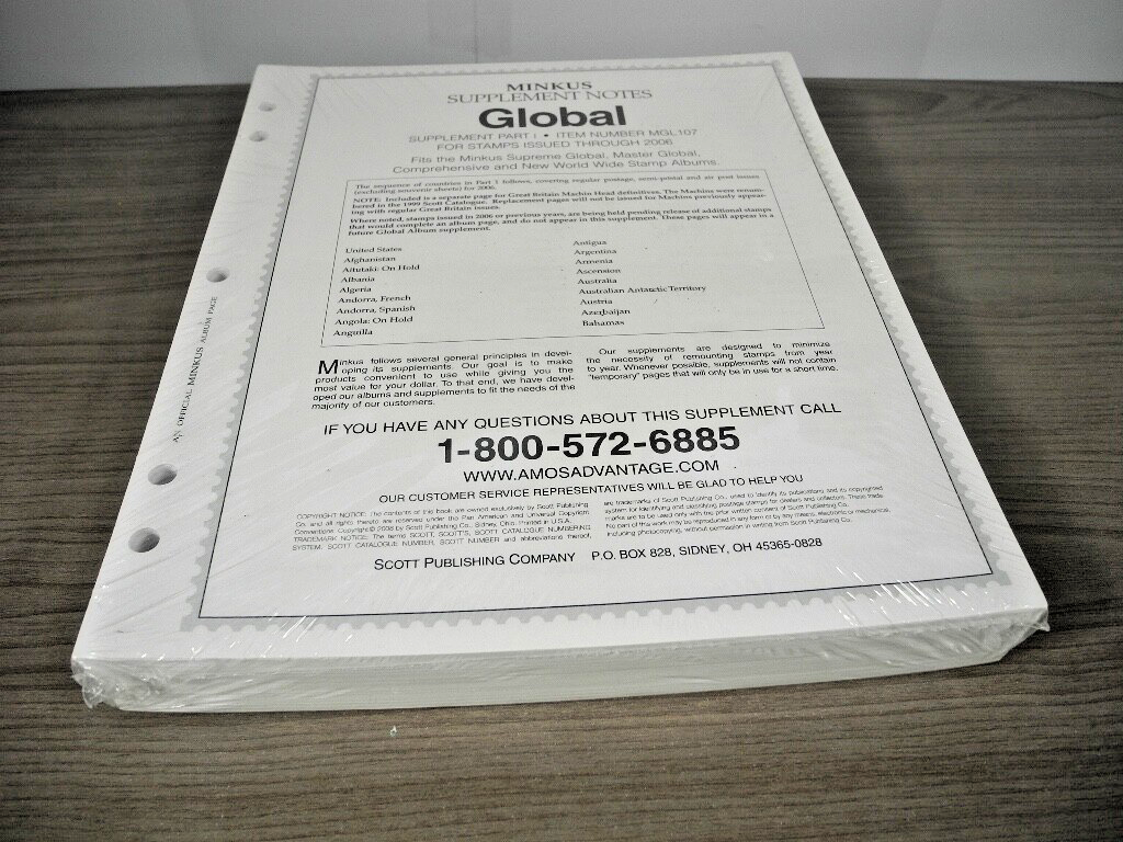 MINKUS SUPPLEMENT NOTES Global, SUPPLEMENT Part 1, item number MGL107 ...