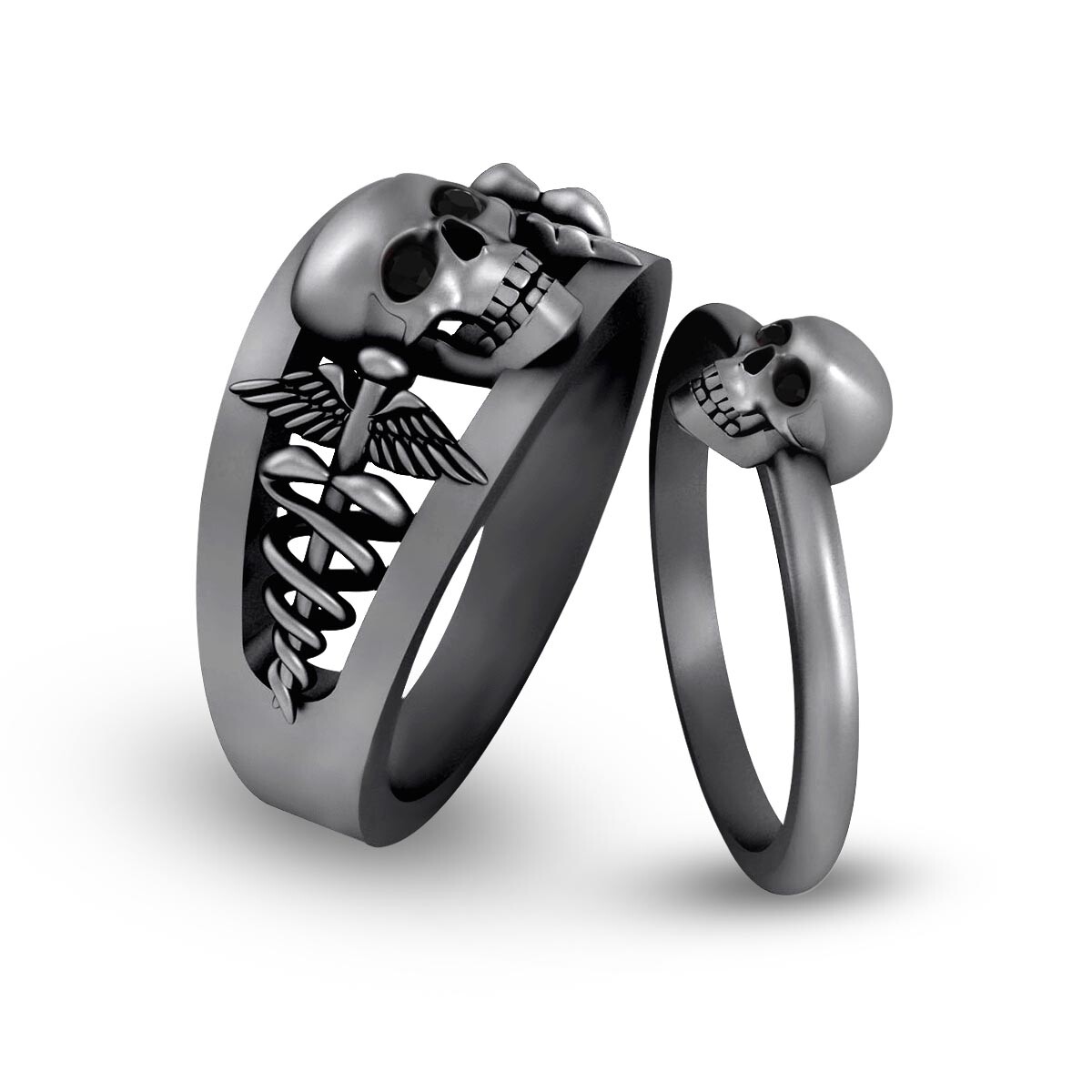 Matching skull wedding rings 60 photos - Vianawedding.com