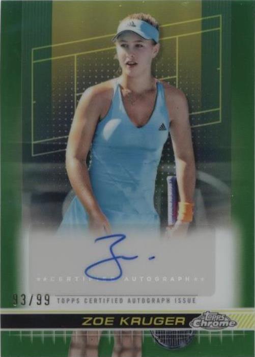 2024 Topps Chrome - Autographs I Zoe Kruger #TCA-ZKR Green Grass Court ...