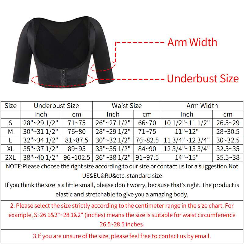 Women's Upper Arm Shaper Post Surgical Compression Posture Corrector ...
