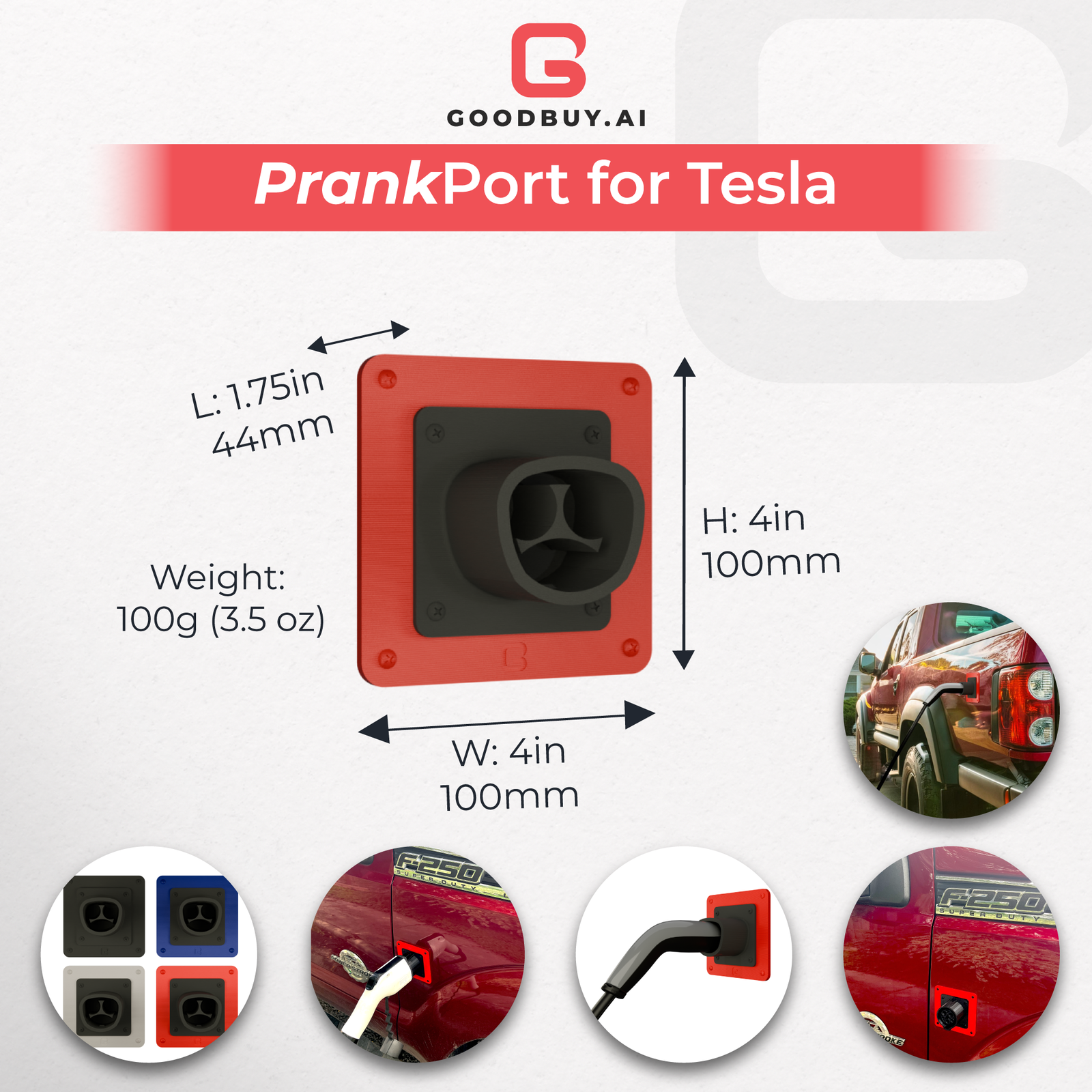 PrankPort: The Fake EV Charging Port for Tesla Diesel ICE Gas Truck Gag ...