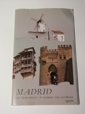 Vintage The Monuments of Madrid Spain Travel Brochure Booklet | eBay