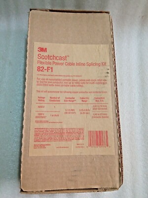 3M SCOTCHCAST™ 82-F1 FLEXIBLE POWER CABLE INLINE SPLICING KIT NEW ...