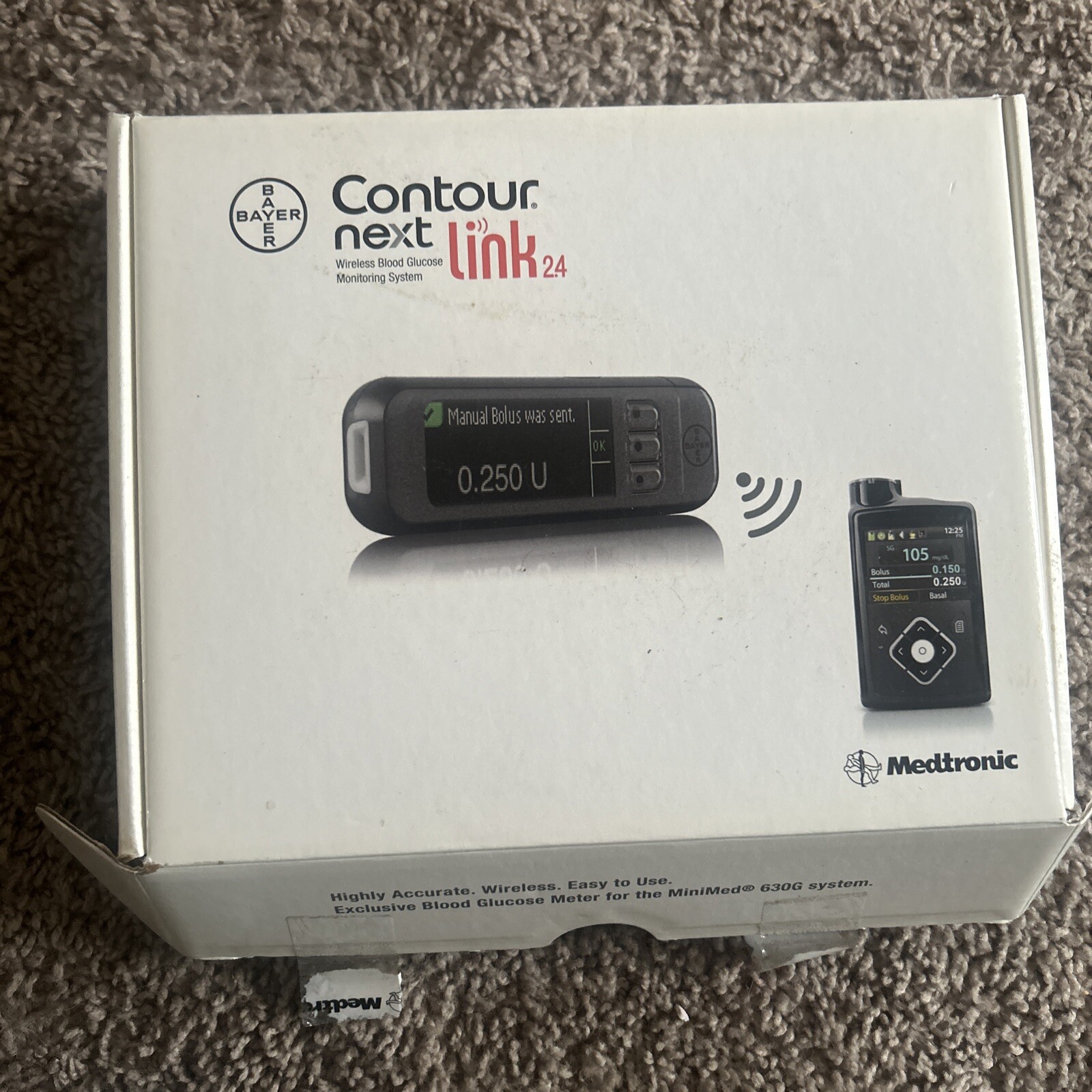 Contour Next Link 2.4 Blood Glucose Monitor Kit Wireless Open box | eBay