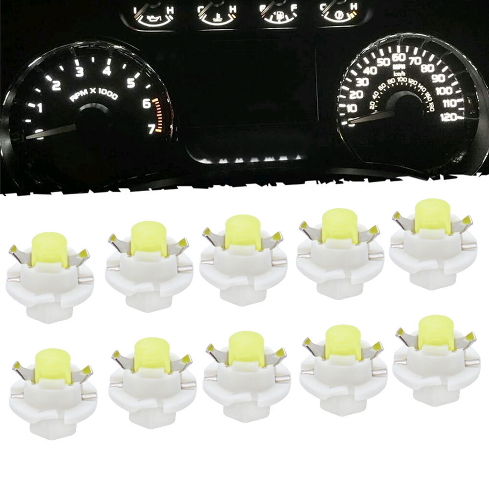10pcs T5 B8.4D 1SMD Dash Instrument Cluster Light Car Panel Gauge Bulbs ...