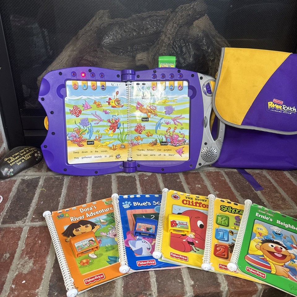 Fisher Price Power Touch Learning System With 6 Books 4 Cartridges ...
