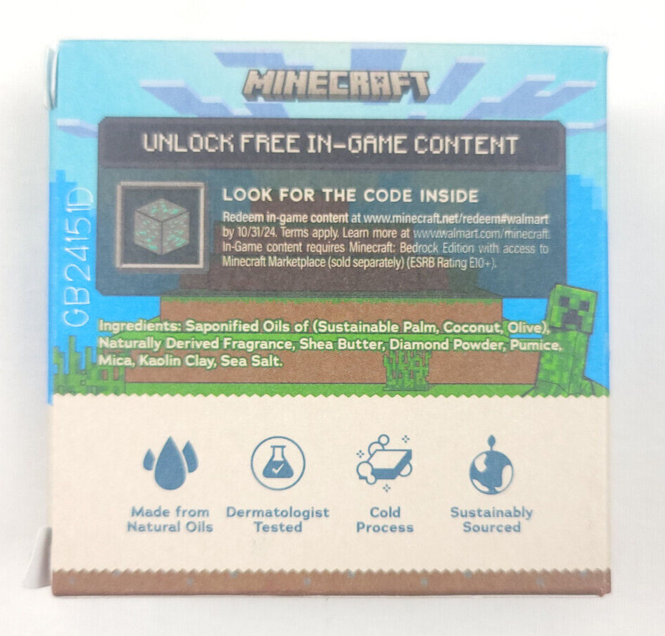 Dr. Squatch Minecraft Soap Diamond Scrub Limited Edition