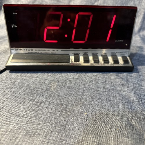 Vintage Spartus Electronic Digital Alarm Clock Model 1150 Large Display ...