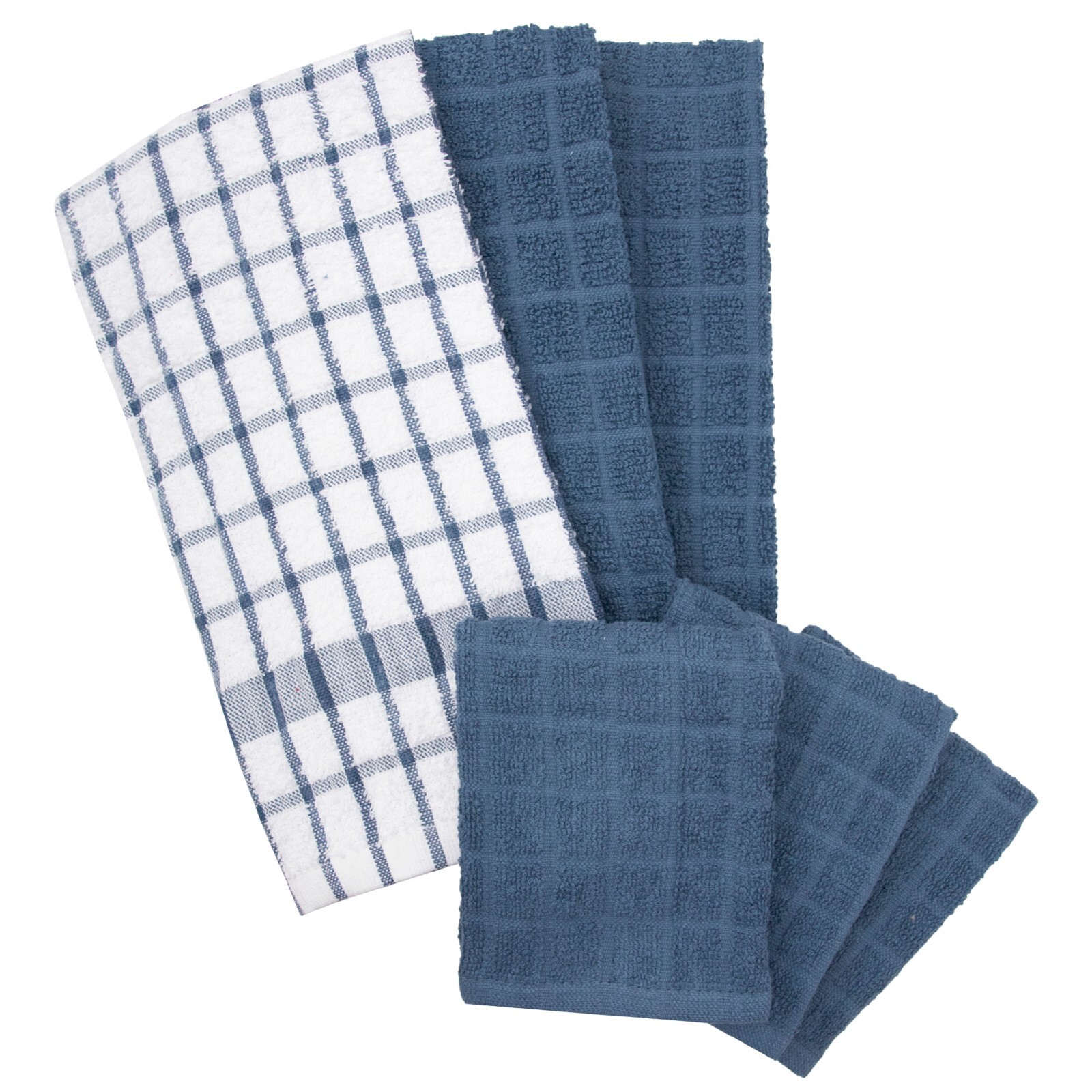 RITZ Terry Kitchen Towel and Dish Cloth Set of 3 Towels and 3 Dish ...