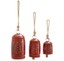 Set of 3 Large Galvanized Bells Red Bells Decorations for Home ...