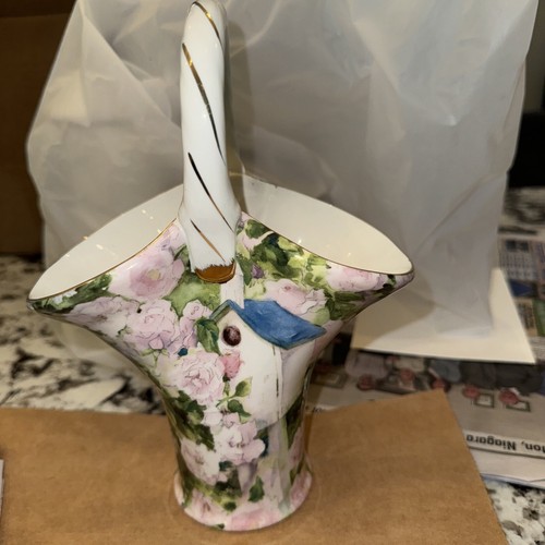 Madison & Max at home Roses and Birdhouse Porcelain Basket by Judy ...