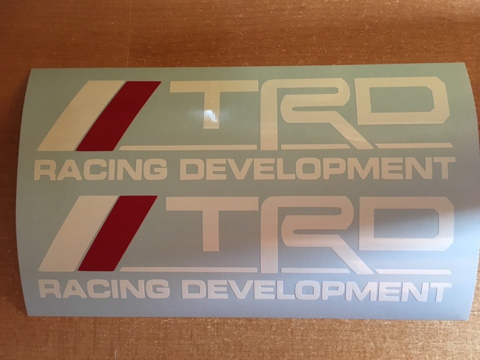 TRD Racing Development (2 PACK) 9" BLACK Emblem Vinyl Sticker Decal VVT ...