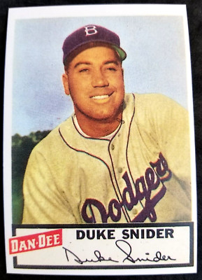 Duke Snider Brooklyn Dodgers 1954 Den-Dee Potato Chip Reprint Baseball ...
