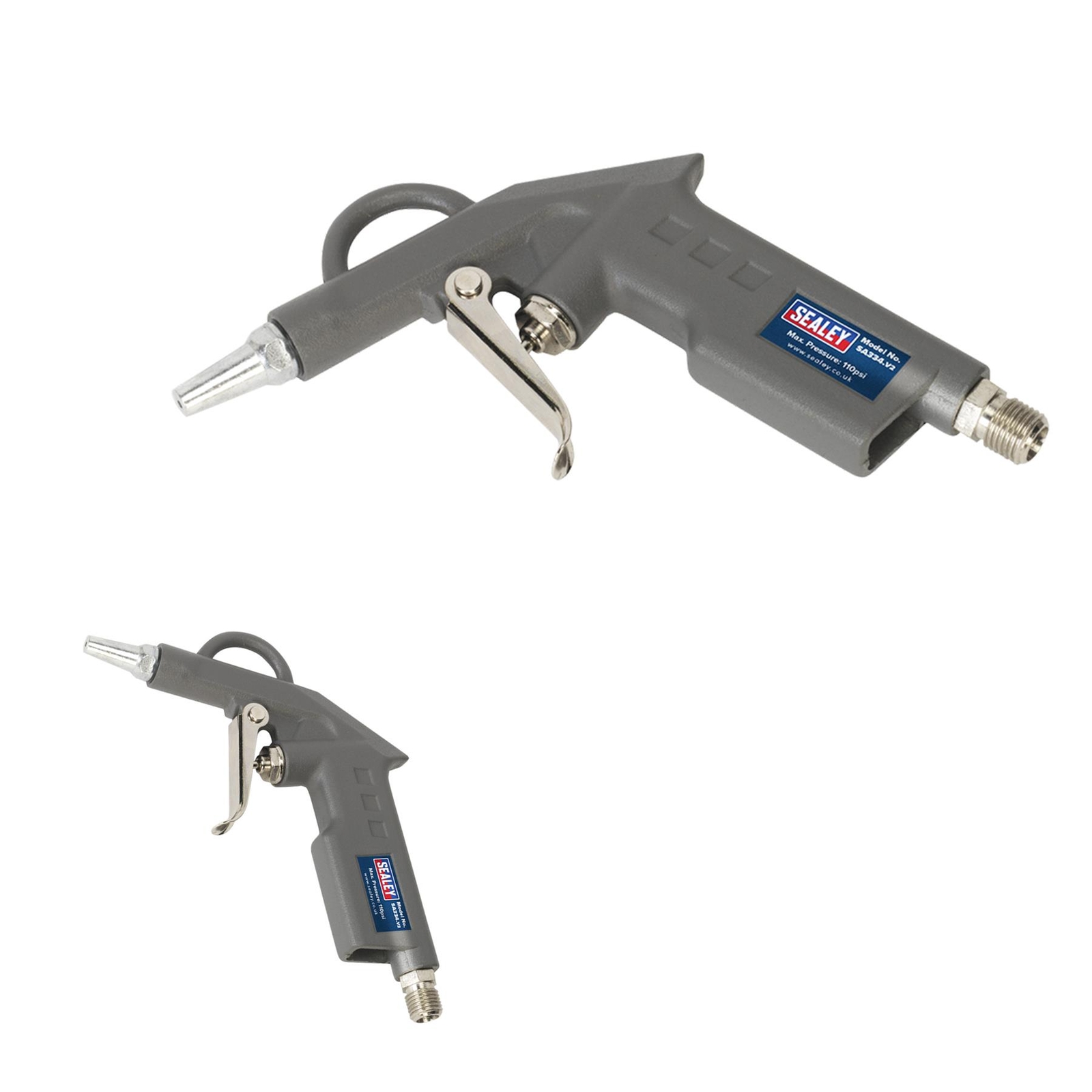 Sealey Air Blow Gun with 1/4"BSP Air Inlet Short Type Nozzle | eBay