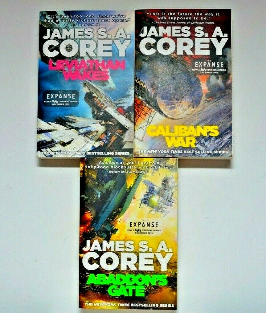 THE EXPANSE 1 - 3 Book Lot JAMES S. A. COREY Sci Fi LEVIATHAN WAKES ...
