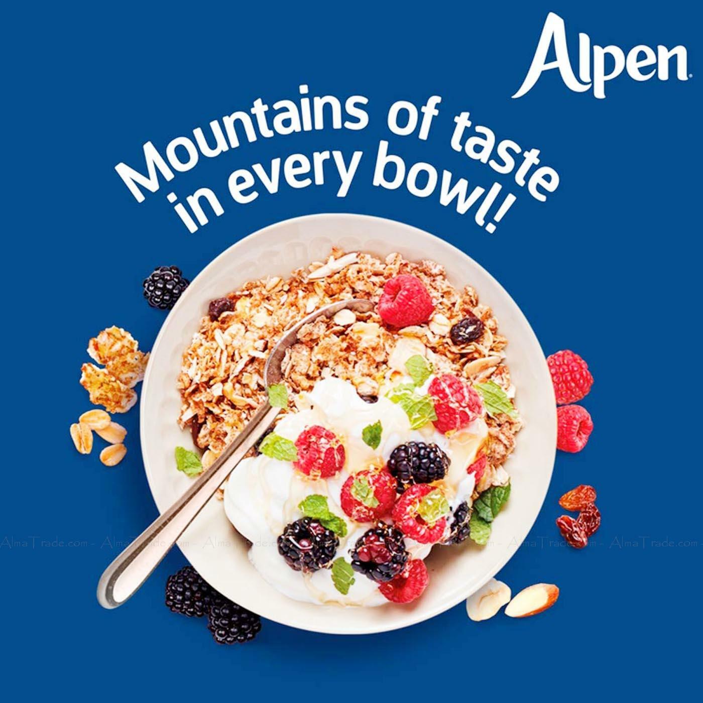 Alpen No Added Sugar Swiss Style Muesli Wholegrain Oat Wheat Breakfast ...