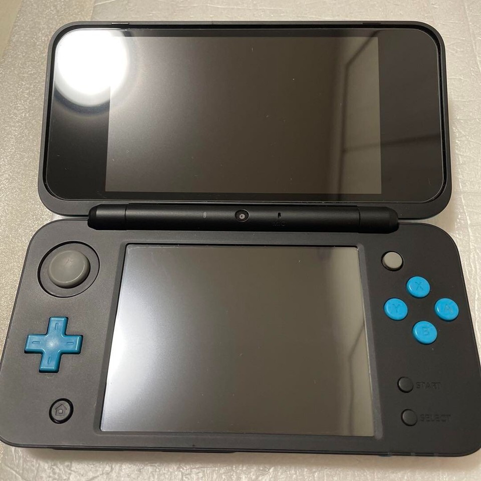 New Nintendo 2DS XL LL Black Turquoise Console Stylus Working Japanese ...