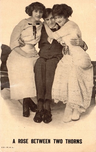 Vintage Postcard 1910's A Rose Between Two Thorns | eBay