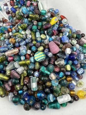 800+ PCS ASSORTED MULTI-COLOR GLASS BEADS JEWELRY CRAFT MAKING LOOSE ...