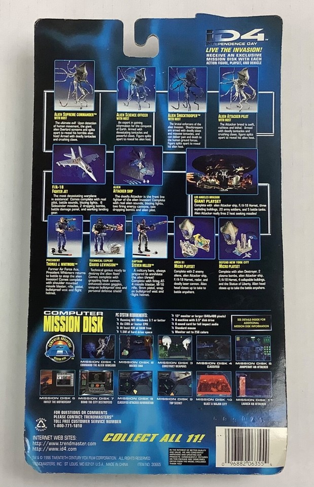 Vintage Independence Day D4 Action Figure David Levinson 1996 ...