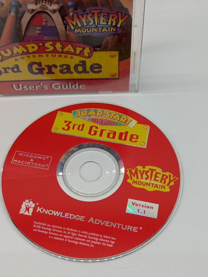 Jump Start Adventure 3rd Grade Mystery Mountain Users Guide CD Windows ...