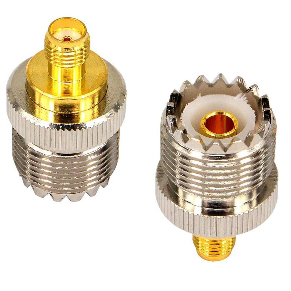 UHF SO239 Female To SMA Female Jack RF CB Radio Coax Adapter Antenna ...