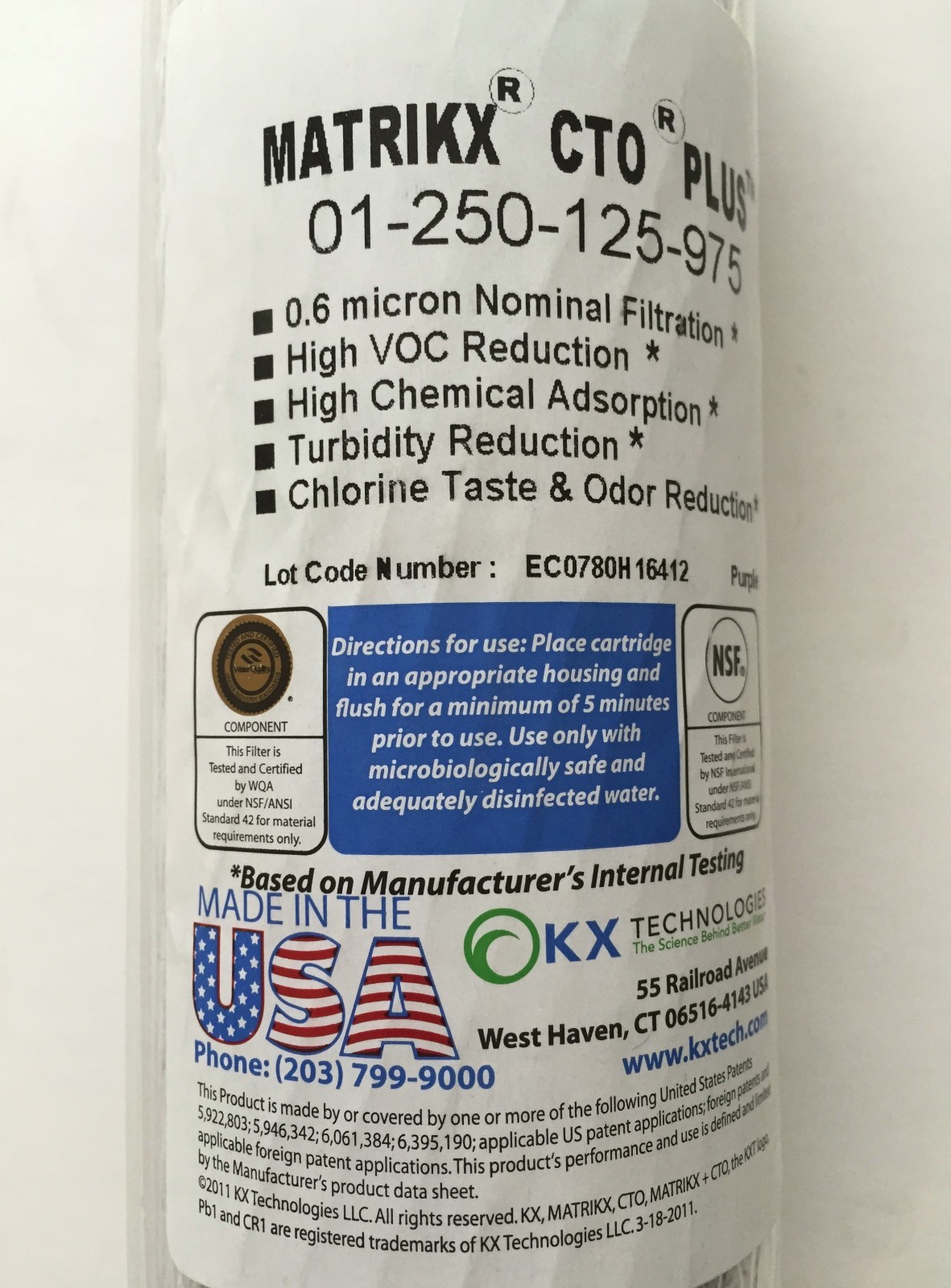 HAGUE 200851 DUAL PRE FILTER CARBON BLOCK CTO PLUS 01-250-10-MATRIKX 4 ...