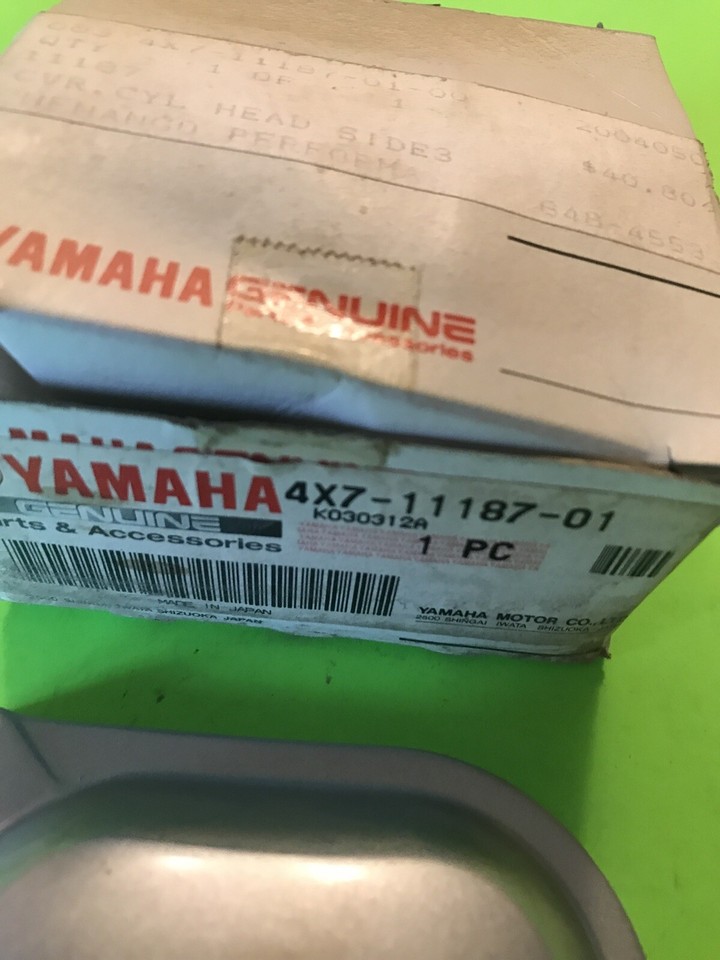 GENUINE Yamaha NOS 4X7-11187-01 COVER, CYL HEAD - SS by 4X7-11187-02-00 ...