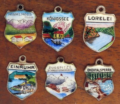 Vintage silver GERMANY GERMAN BAVARIA AUSTRIA SOUVENIR TRAVEL SHIELD ...