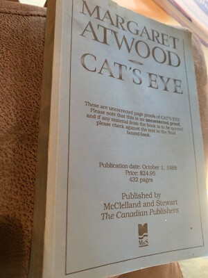Margaret Atwood Cats Eye book soft cover 1988 | eBay