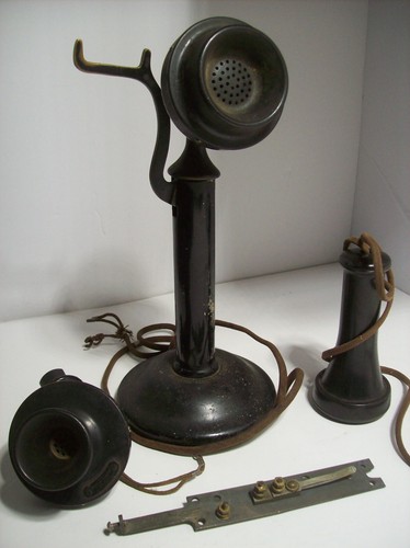 Antique WESTERN ELECTRIC RAILROAD CANDLESTICK TELEPHONE PROJECT ...