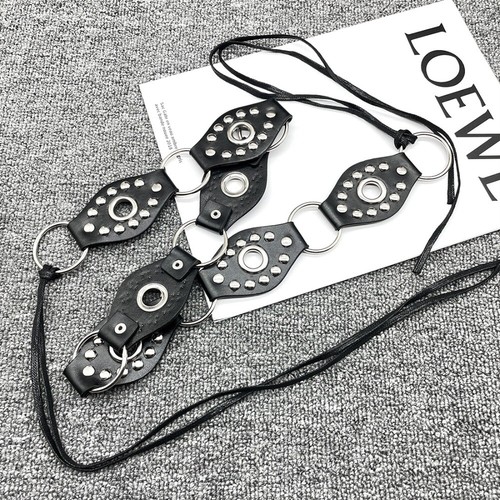 PU Leather Female Belts Round Eyelet Fashion Waist Chain Ladies | eBay