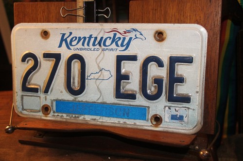 2008 Kentucky License Plate Jefferson County 270 EGE | eBay
