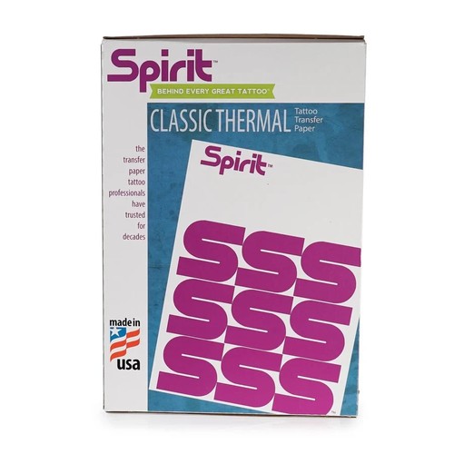 SPIRIT CLASSIC THERMAL Tattoo Transfer Paper Size 8.5x11 (100 SHEETS ...